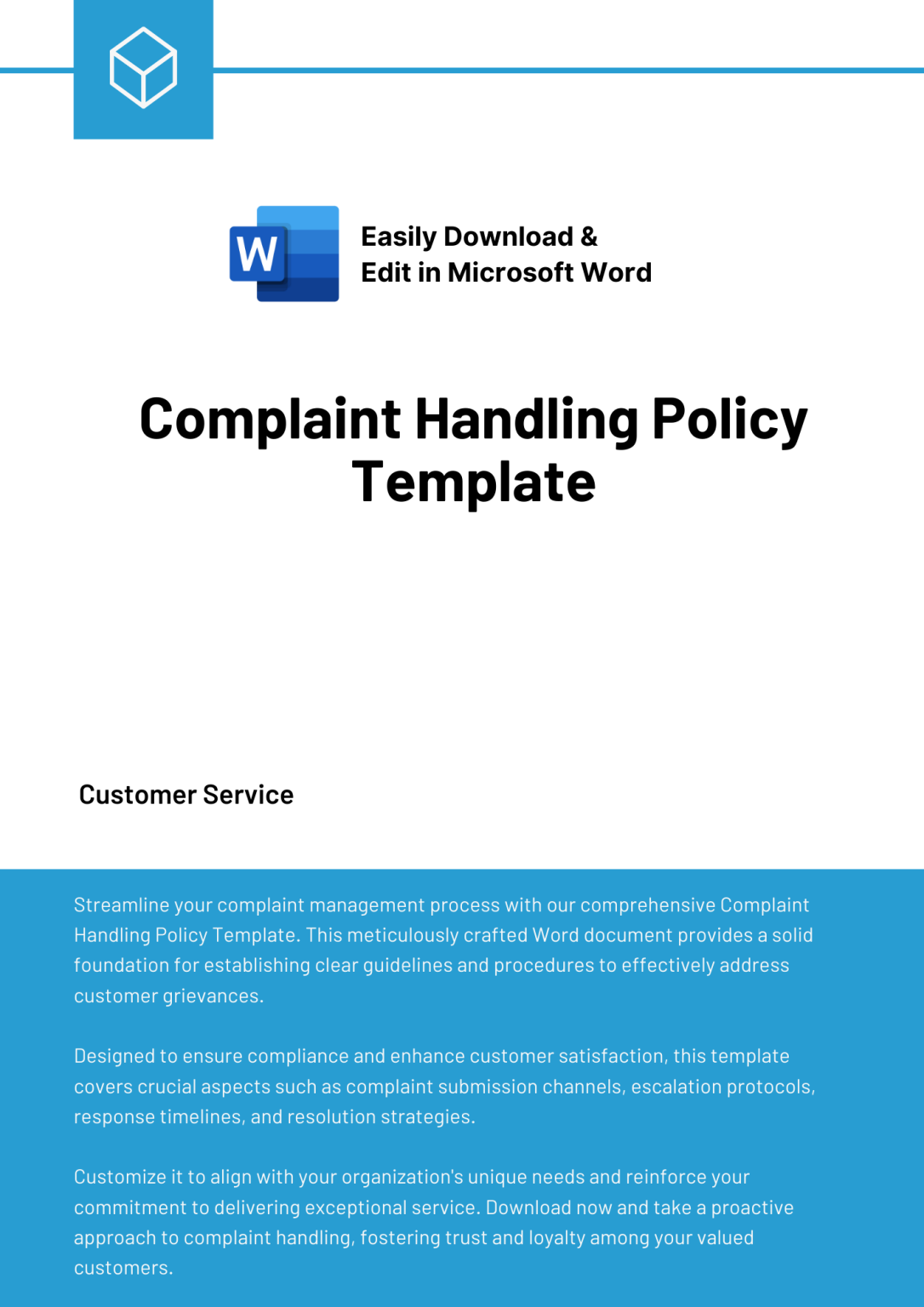 Complaint Handling Policy Template - Expert Policy Templates