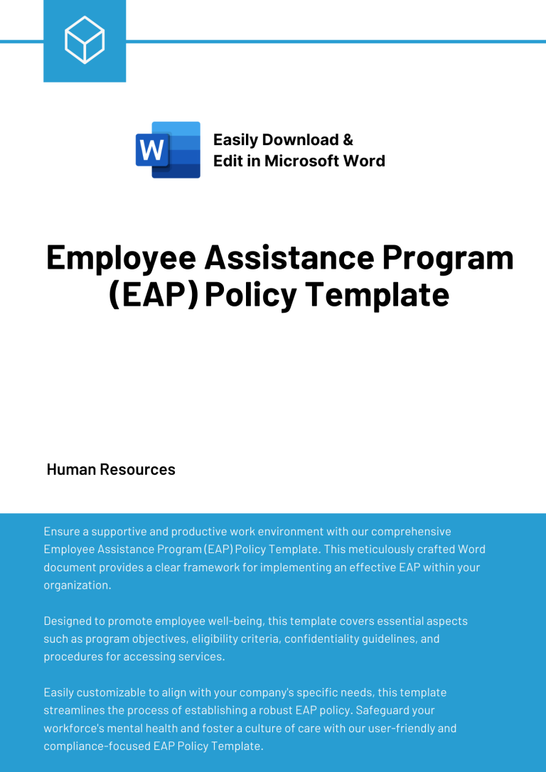 Employee Assistance Program (EAP) Policy Template - Expert Policy Templates